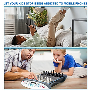 Electronic Chess Set, Computer Chess Game, Chess Set Board Game, Electronic Chess Game, for Beginners & Improving Chess Players, Great Partner for Play and Practice