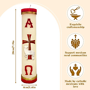 Religious Candles Catholic,Handmade Prayer Candles for Church Devotional Saint Blessed Mexican Gift,Paschal Candle,Cirios Religiosos Catolicos,Cirio Pascual,Veladoras Mexicanas,Escapularios Catolicos