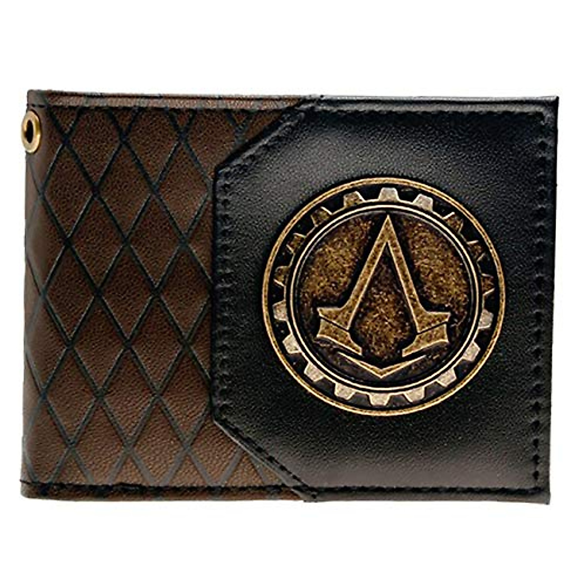Creed of Assassin Style Super Hero Design Famous Gaming PU Leather Unisex Wallet With Metal Badge (Style 7)