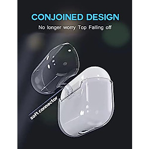 Compatible Airpods Pro 2nd Generation Case Clear,Soft Transparent Conected Protective Airpods Pro 2 Case Cover,Shockproof iPods Pro 2 Case Thin Skin for Women Men
