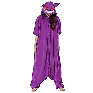 SAZAC Kigurumi - Pokemon - Gengar - Summer Onesie Jumpsuit Halloween Costume (X-Large)