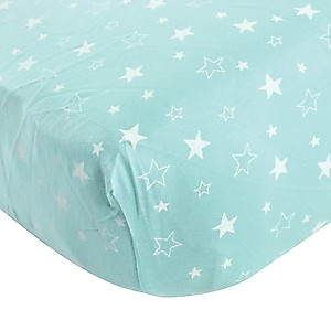 Luvable Friends Unisex Baby Fitted Crib Sheet, Boy Basic Elephant, One Size
