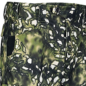 HIDEN Super Stalk Camo Hunting Pants for Men, Water Repellant, Ultra Silent, Turkey Hunt, Forest Camo, 38W x 32L