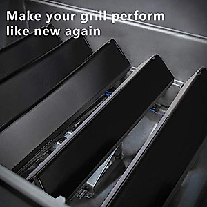 MONIBAQ Flavorizer Bars for Weber Spirit E310 310 Grill Parts, Porcelain-Enameled Flavor Bars Replacement for Weber Spirit 300 Series Grill with UP-Front Controls 15.3 inch Set of 5