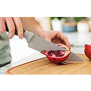 Berghoff Leo Ceramic Coated Non-Stick Chefs Knife with Soft Touch Handle, 19cm, Stainless Steel, Grey, 6.5 x 34 x 2.5 cm
