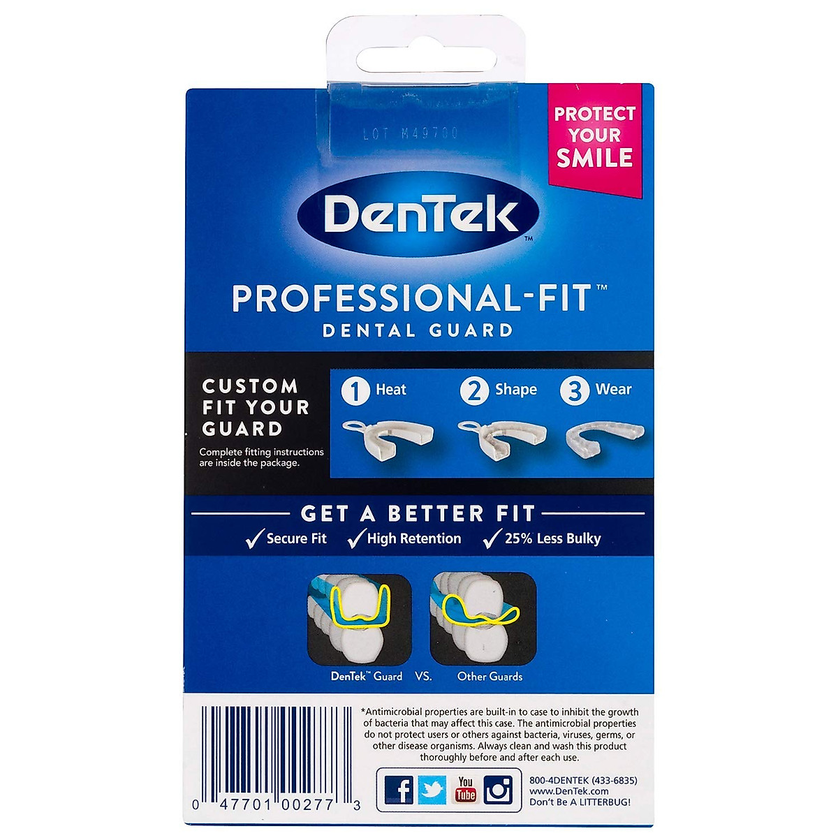 Fresh Guard Soak Specially Formulated CLEANER for Retainers Mouthguards& Removable Braces-24 Count & DenTek Professional Fit Maximum Protection Dental Guard-1