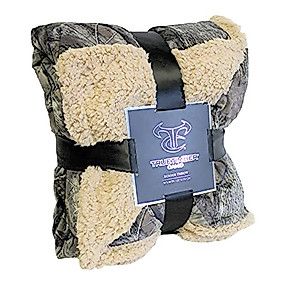 True Timber Camo - Blanket, Camo, Velvet, Luxury Berber Throw, Solid, 50 x 60inches, Machine Washable Reversible Super Soft Camouflage Design Warm and Cozy Camping Home