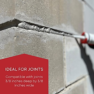 Akona Mortar Repair Tube - Tuckpointing, Sealing, & Repairing Stone, Brick, & Block Walls, Gray, Paintable, Fast Drying (10 Ounce, 1)