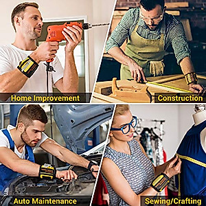 Magnetic Wristband Christmas Stocking Stuffers - Cool Gadgets Birthday Gifts Ideas for Men Women Dad Husband Him Boyfriend Teenagers, Cool Stuff Magnet Wrist Tools Belt Holder for Holding Screws Drill