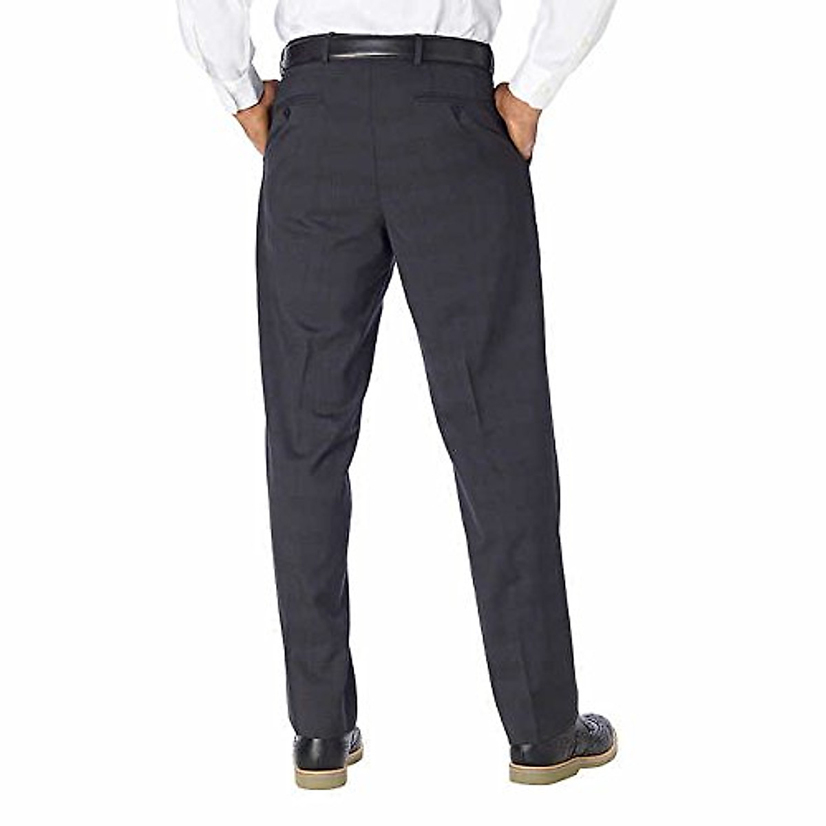 Kirkland Signature Men's 100% Wool Flat Front Dress Pants (Charcoal, 36W x 32L)