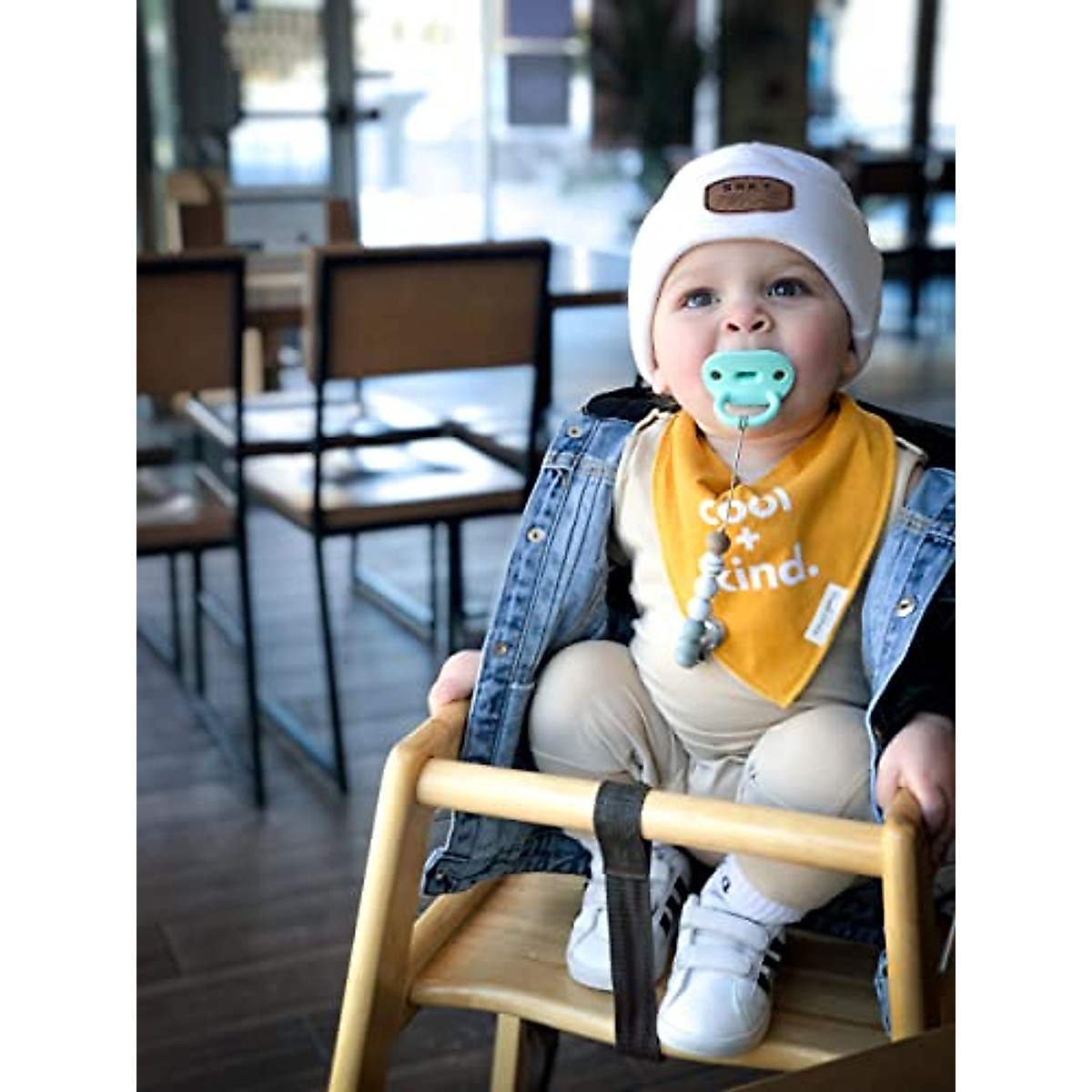 Denver James Bandana Feeding Drool Baby Bib I Soft Organic Cotton I Fleece Back