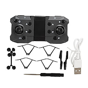 KY605 RC Drone 4K HD Dual Camera, 50X Zoom RC Quadcopter Helicopter, Optical Flow Positioning Obstacle Avoidance Drone with Night Flight Lights, 360 Degree Stunt Roll