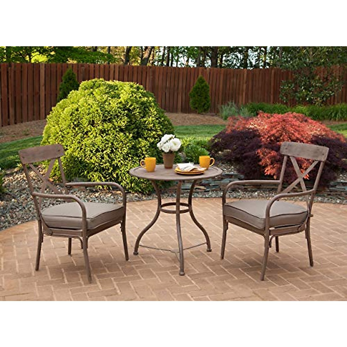 Liberty Garden Patio SC-K-401-3 Marquette 3-Piece Bistro Set, Distressed Umber