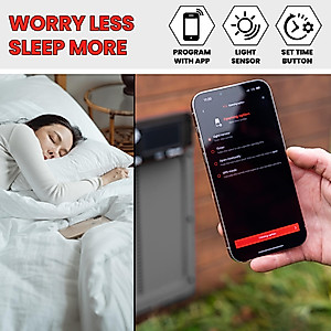 RUN-CHICKEN Door (Gray) Solar Chicken Coop Door, Battery Powered Automatic Chicken Coop Door, Programmable Electric Chicken Door with Timer, Light Sensor, Solar Powered, Eternal