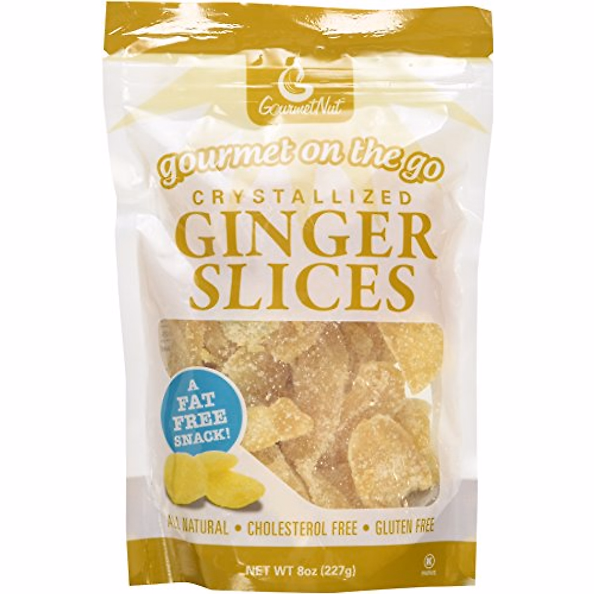 GourmetNut Gourmet on the Go Crystallized Ginger Slices (2 Pack)