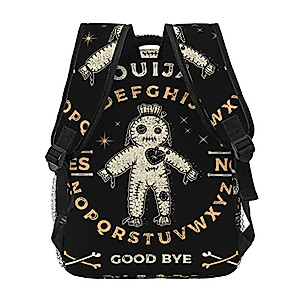 Fashion Rucksack Large Capacity Anti-Theft Multipurpose Carry On Bag Backpack for Sports Travel Bicycle - Ouija Board with A Voodoo Doll Occultism Set, Travel Hiking & Camping Rucksack