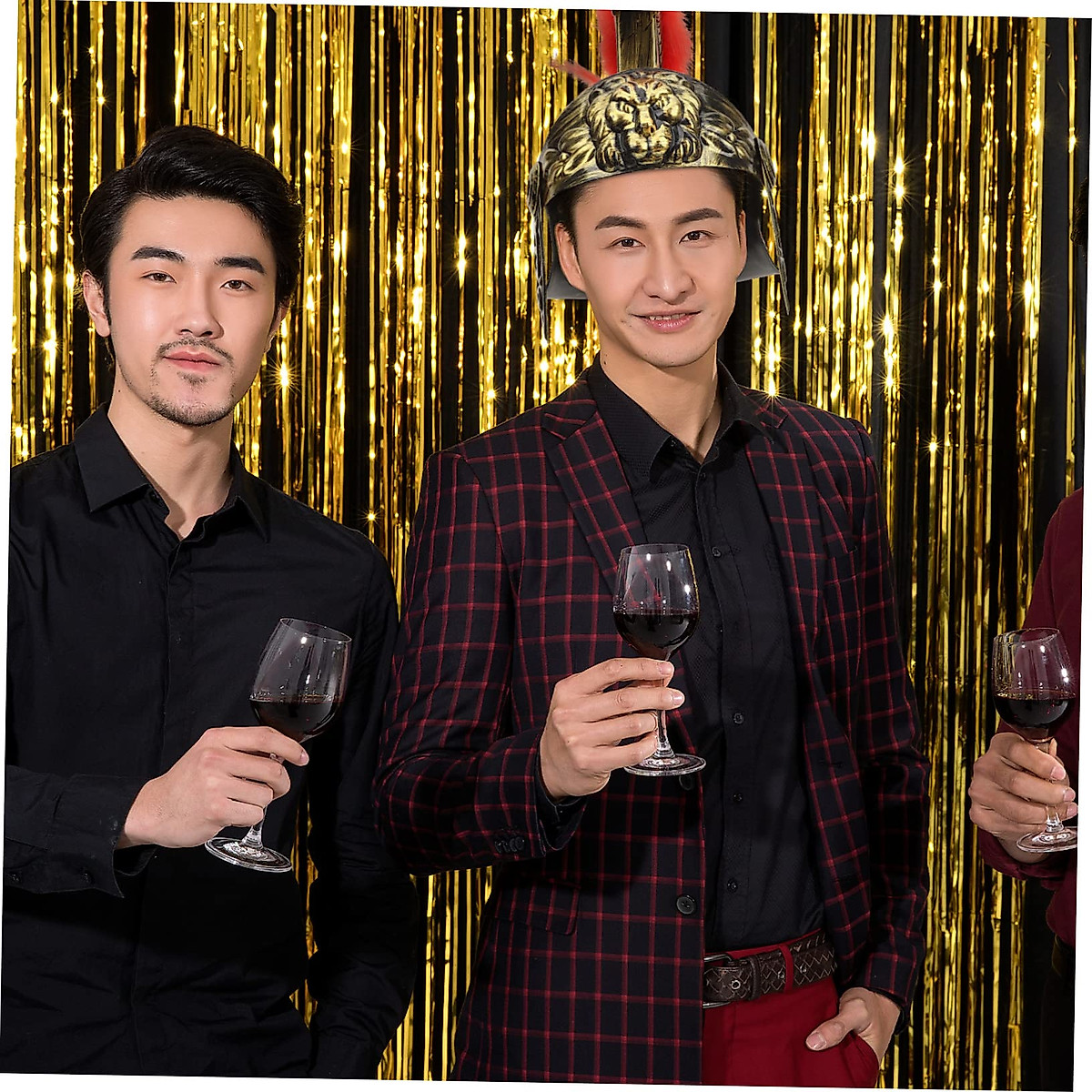 Hemobllo Samurai Hat Costumes for Men Mens Pirate Costume Roman Helmet Gladiator Helmet Plastic Aldult Golden Samurai Helmet Roman Soldier Costume