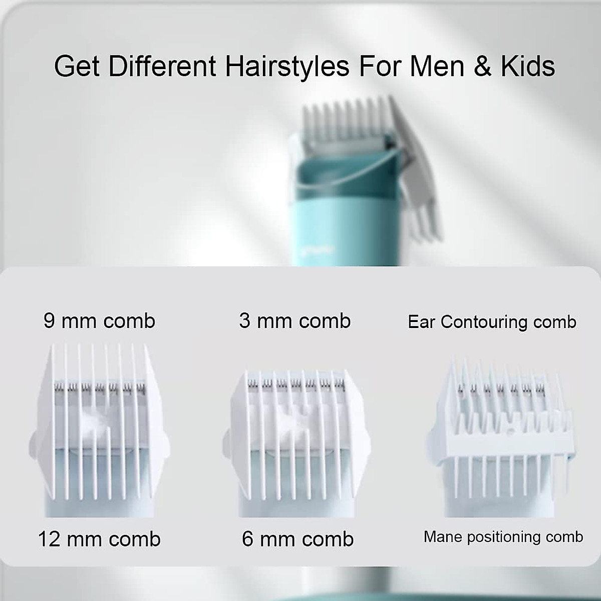 OPENBEAUTY Electric Hair Clipper for Men Kids Baby,Light Vacuum Hair Trimmer with Automatic Hair Suction,Waterproof Rechargeable Cordless Haircut Machine Toddler Professional Haircut Kit