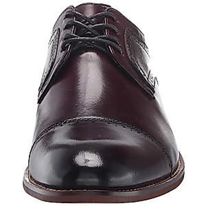 Stacy Adams Men's Dickinson Cap Toe Oxford, Burgundy, 9.5 M US