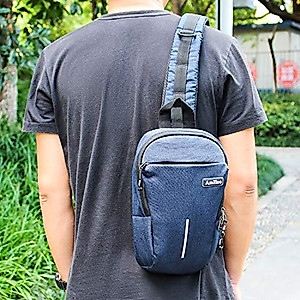 AmHoo Sling Backpack Anti Theft Waterproof Crossbody Bag Fashion Daypack Blue