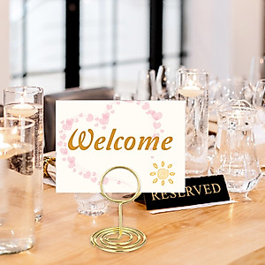 30 Pcs Gold Place Card Holders Picture Holders for Tables Small Table Place Card Holders Table Number Holders Photo Holders Table Number Stands for Centerpieces Wedding Reception Party Restaurant