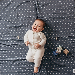 Toki Mats | Organic Standard Play Mat 40 Inches x 40 Inches | Celestial |Padded Play Mat with Included Cotton Removable Washable Cover