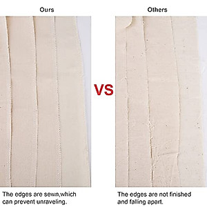 Muslin Fabric Cotton Cloth 62 Inch Wide by Yard (5.4YARDS, Natural Thin)