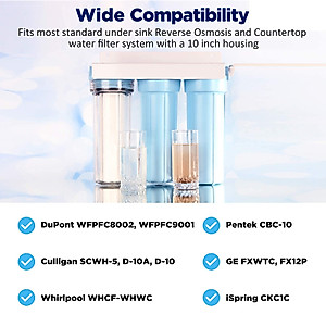 SimPure 5 Micron 10" x 2.5" Whole House CTO&PP Water Filters, Standard Whole House and 3-stage RO Filter Replacement Cartridge