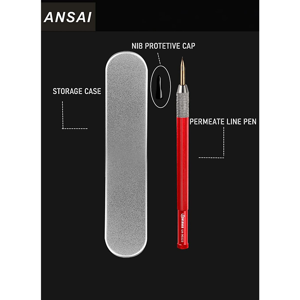 ANSAI Permeation Pen Panel Line Hobby Military Model Modeler Painting Tools