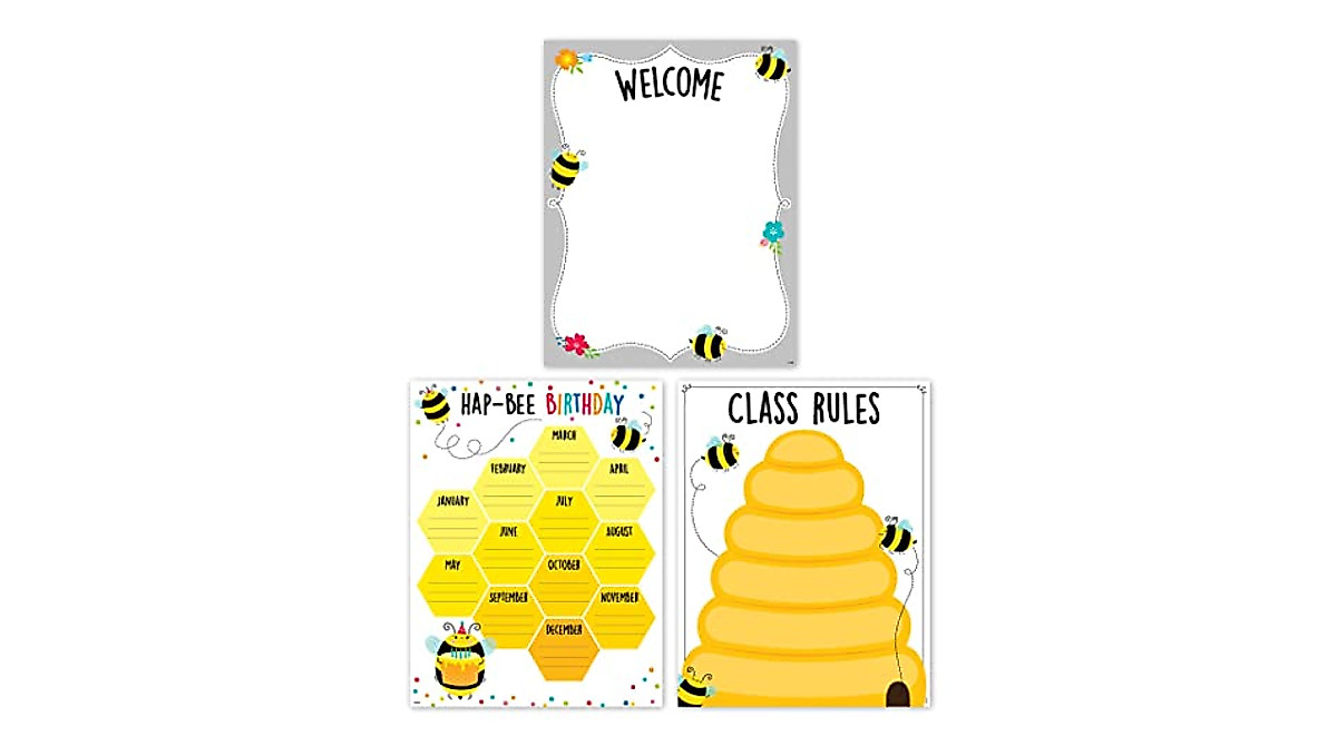 Busy Bees Classroom Essentials 3-Chart Pack by Creative Teaching