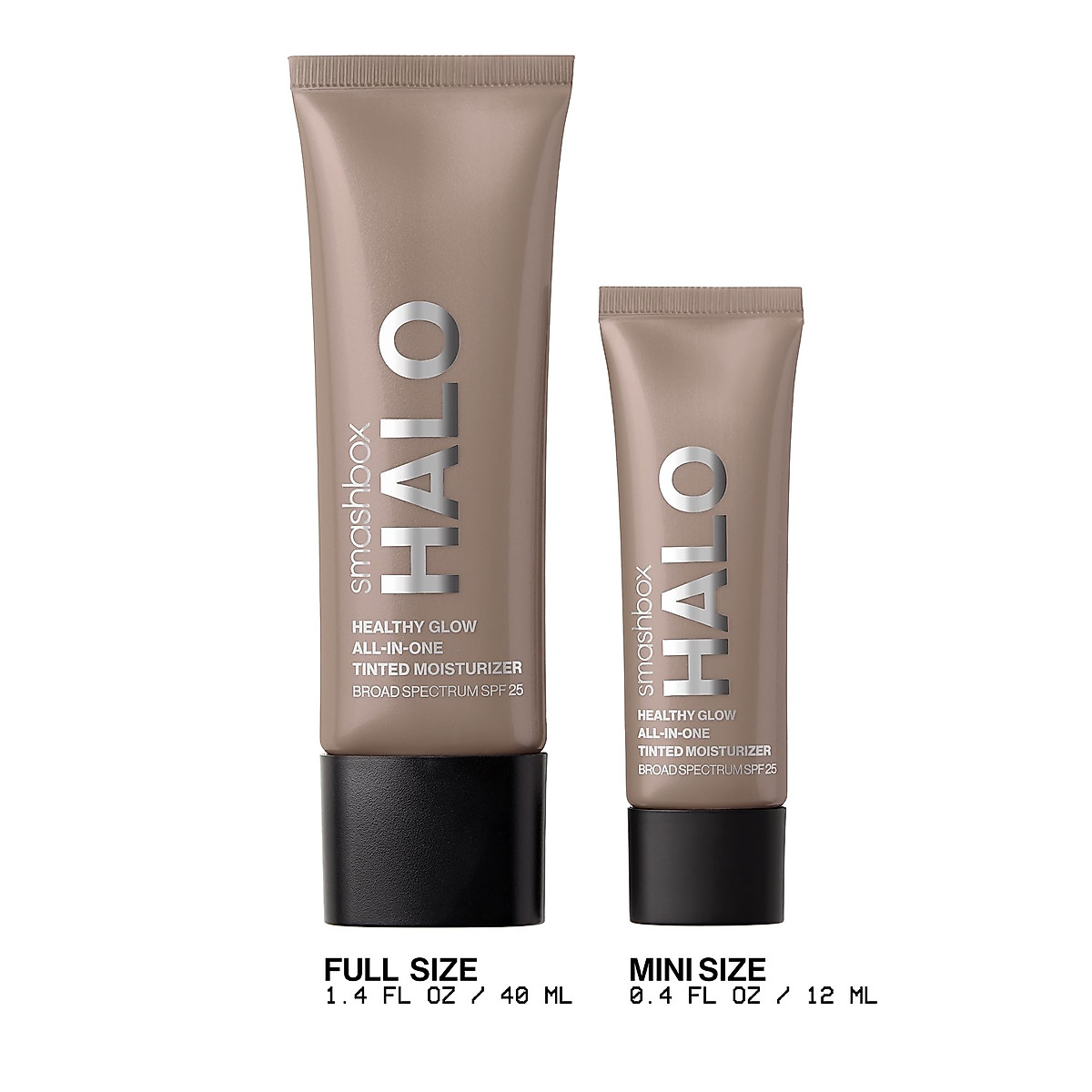 Smashbox Halo Healthy Glow All-In-One Tinted Moisturizer SPF 25 | Light to Medium Coverage| Hyaluronic Acid, Oil free + Anti Humidity, 0.4 Fl Oz, Tan Dark