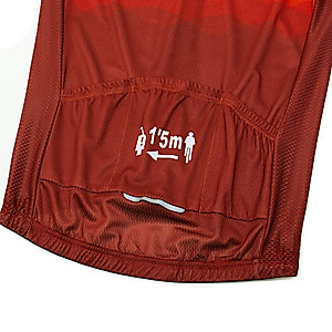 Uriah Men's Cycling Jersey Thermal Fleece Long Sleeve Reflective Copper Size XL(CN)