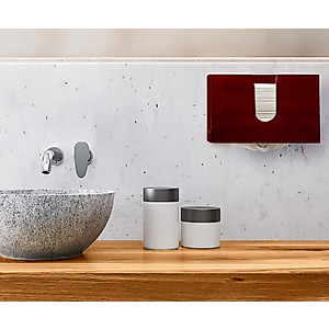 AdirHome Bamboo Paper Towel Dispenser 4.8" x 11.6" x 7.8" - Wall Mount or Countertop for Multifold Hand Napkins - Bathroom, Kitchen, Home or Commercial Use (Espresso)