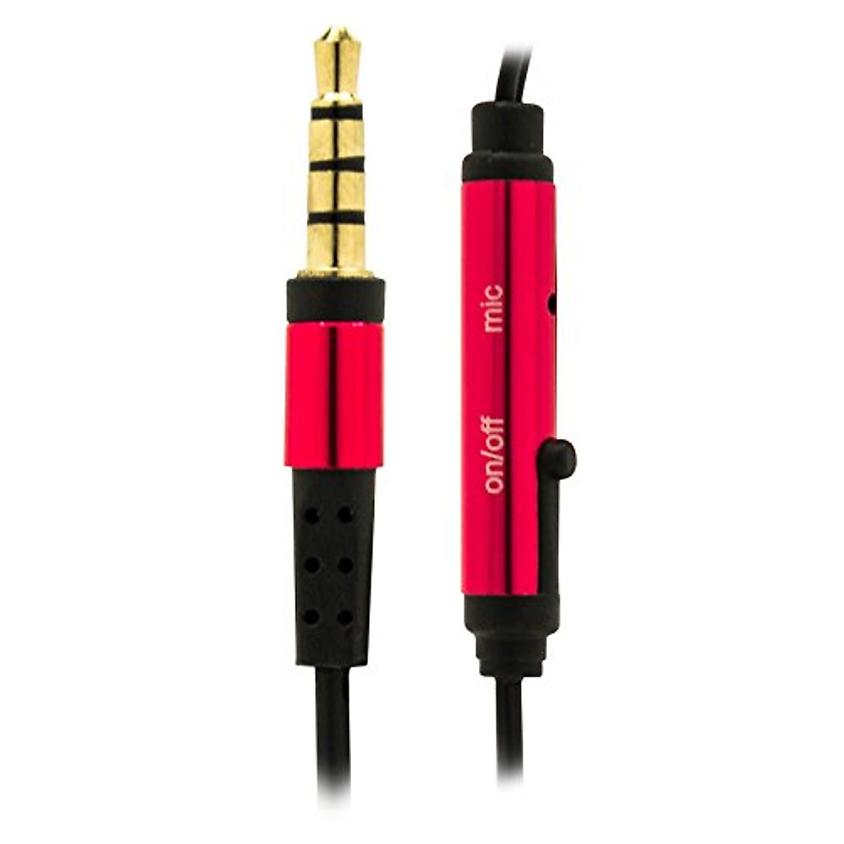 Bastex Universal Earphone/Ear Buds 3.5mm Stereo Headphones in-Ear Tangle Free Cable with Built-in Microphone Earbuds for iPhone iPod iPad Samsung Android Mp3 Mp4 and More-Red/Black