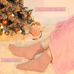 Get Well Soon Gifts for Women 12Pcs Care Package Gift Basket for Sick Friends Sympathy Blanket Thinking of you After Surgery Feel Better Self Care Gifts Birthday Gifts for Women Mom Sister Best Friend