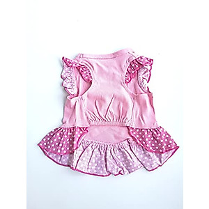 YOHOU Dog Tee Shirts Pet Princess T-Shirt Dress Clothes for Small Dog and Cats (Small, T-Shirt Dress-Pink)