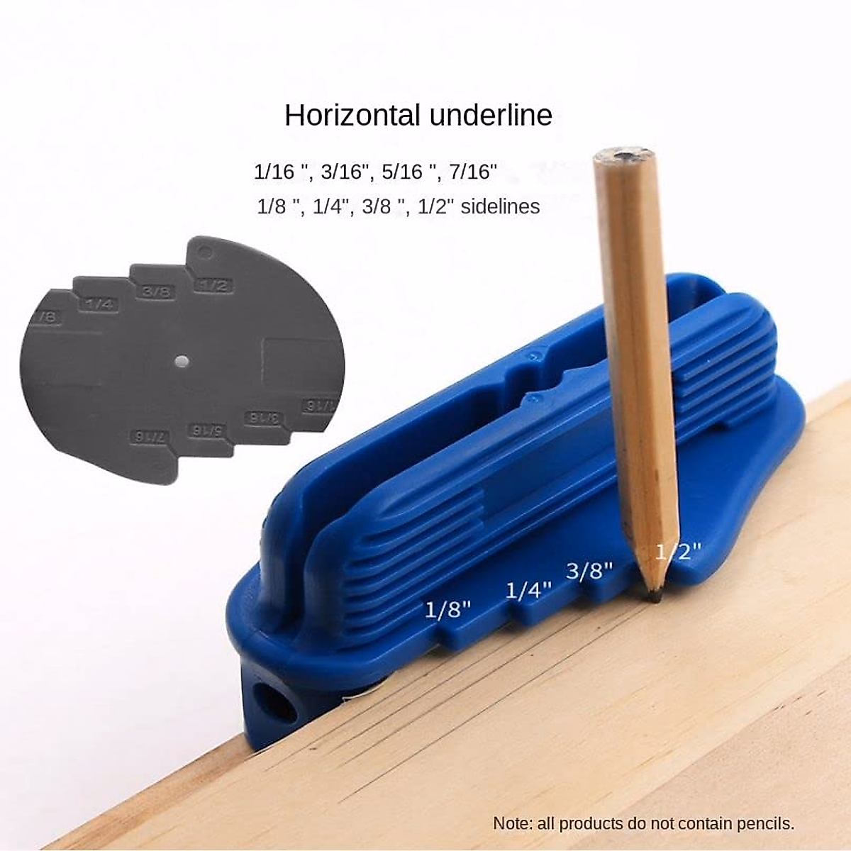 CLAHJQX 2Pcs Center Scriber Line Scriber Woodworking Marking Offset Marking Tool Center Mark Finder Tool Wood Scribe Marking Gauge Fits Standard Wooden Pencils