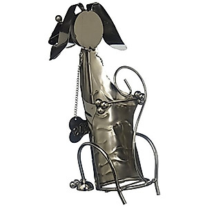 WINE BODIES I Love Dog Wine Bottle Holder, Charcoal