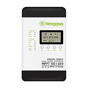 Newpowa 9BB Cell 400 Watt 12V Monocrystalline Solar Panel Kit, 4PCS 100W 12Volt Solar Charger Kit+40A MPPT Charge Controller+Mounting Z Brackets+Cable, High Efficiency Module RV Boat Off Grid System