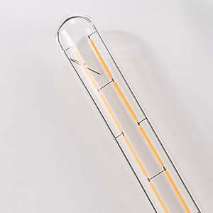 Leools T10 Led Long Bulbs 8W,E26 Dimmable Tubular Bulb,Equivalent 75 Watt, E26 Edison Style Vintage LED Filament Light Bulb,2700K Warm White,8.9in(225mm),4-Pack.