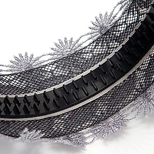 LONEEDY Non-Slip Multicolor Lace Headband Wide-Head Cutout Hard Headbands for Women and Girls (Sun flower)