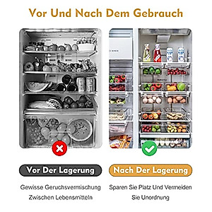 MDHAND Egg Holder for Refrigerator, Refrigerator Organizer Bins, Egg Tray for Refrigerator, Pull-Out Egg Drawer Organizer for Refrigerator, Kitchen Refrigerator Egg Trays