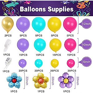 Magic Movie Party Supplies-168 Piece Balloons Garland Set Flower Aluminum Film Balloons for Birthday Kids Party, Shower, Celebration