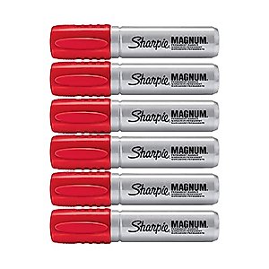 Sharpie Permanent Marker Magnum Red - Pack of 6