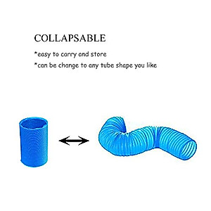 Small Animal Play Tunnel, Durable Resistant Plastic Guinea Pigs Tube, Fun Pet Tunnel Hideway for Guinea Pigs Chinchillas Rats and Dwarf Rabbits