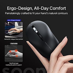 Soonjet Compatible with MacBook Air 13 inch Case & Black Wireless Mouse