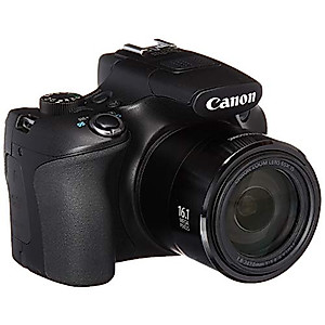 Canon Powershot SX60 16.1MP Digital Camera 65x Optical Zoom Lens 3-inch LCD Tilt Screen (Black) (Renewed)