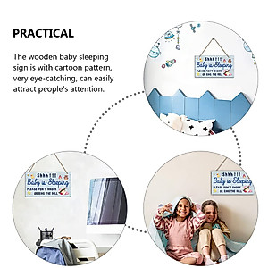 Baby Sleeping Sign Baby Sleeping Plaque Baby is Sleeping Sign Porch Sign Sleeping Baby Door Sign Do Not Knock or Ring Doorbell Sign No Disturb Sign Baby Room Hanging Sign
