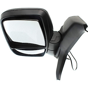 Kool-Vue FD335EL Power Mirror compatible with Ford Transit Van 15-17 Left Side Manual Folding Non-Heated Medium/High Roof Textured Black