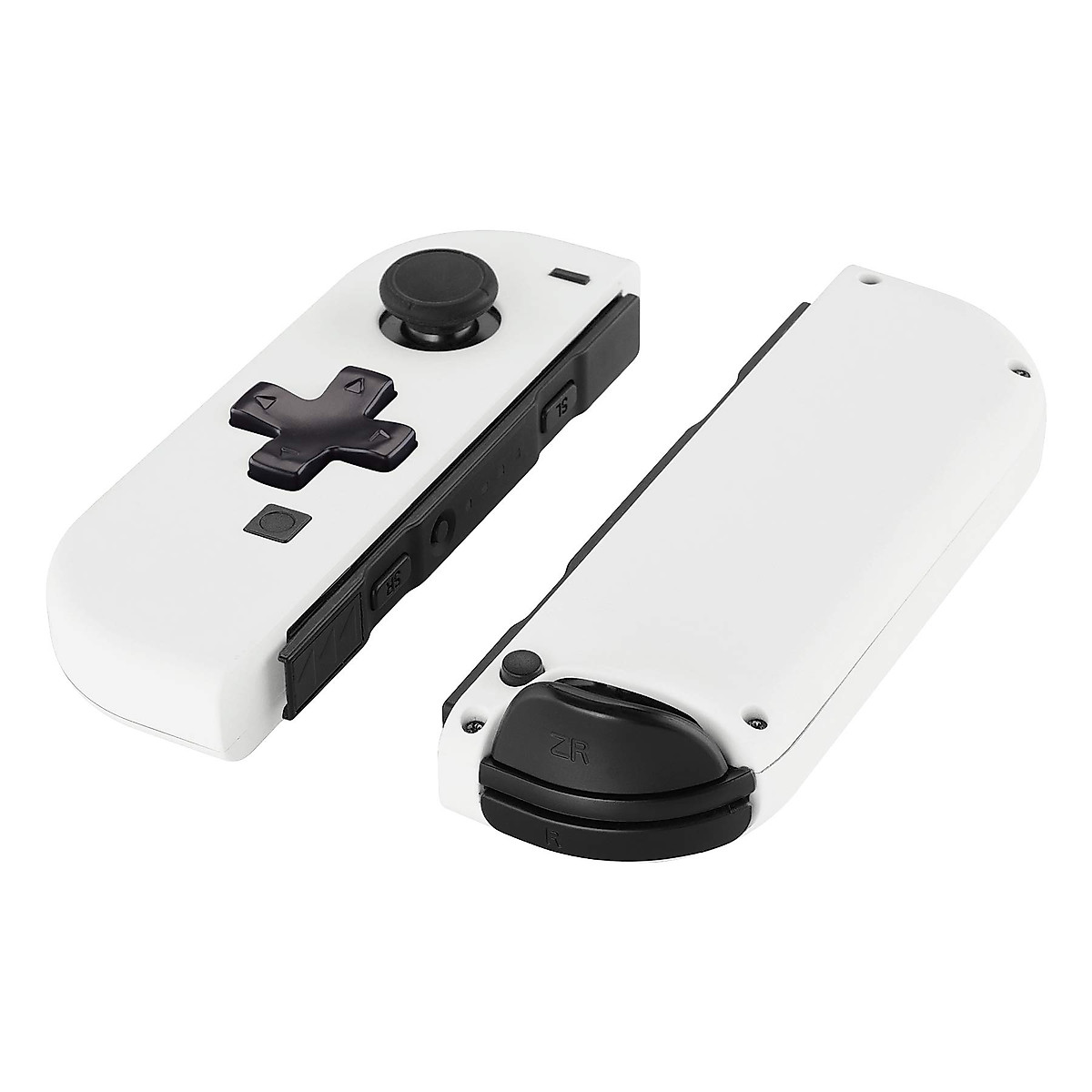 eXtremeRate White DIY Housing (D-Pad Version) with Full Set Buttons for Joycon Handheld Controller, Replacement Shell Case for Nintendo Switch & Switch OLED [Only The Shell, NOT The Joycon]